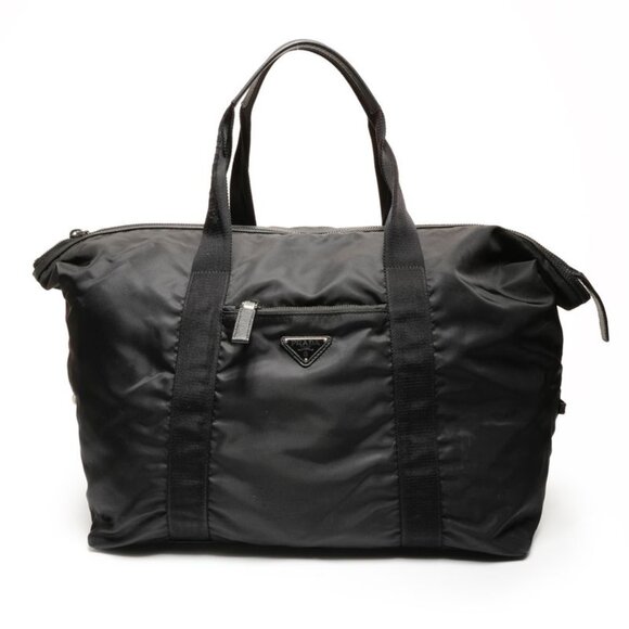 Prada | Bags | Prada Boston Bag Nylon Triangle Logo | Poshmark